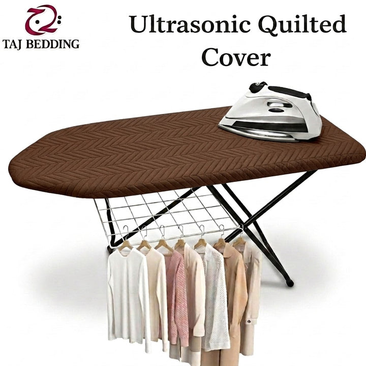 Zigzag Ultrasonic Quilted Iron Board Cover Customized - Brown – Taj Bedding